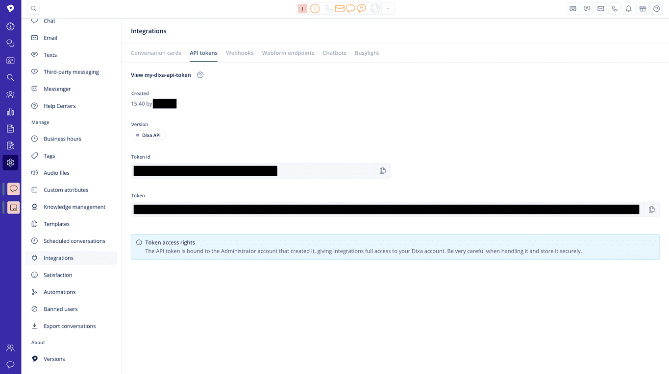 Tutorial: How to get access to the Dixa API